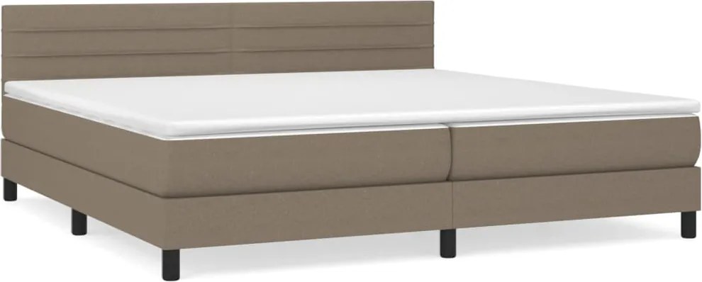 Box spring postel s matrací taupe 200x200 cm textil 3140165
