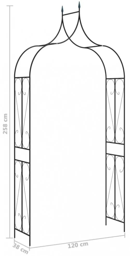 Zahradní oblouk černý Dekorhome