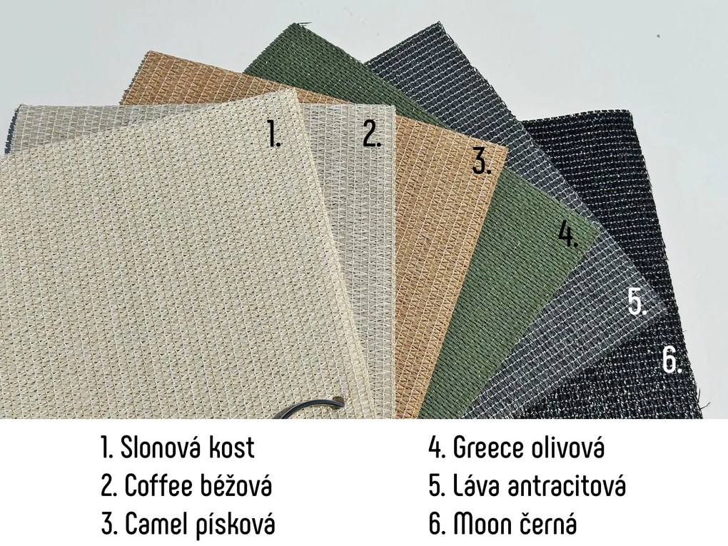 Platinum Sluneční Trojúhelník coolfit - 3,6 x 3,6 x 3,6 m Barva: Greece olivová