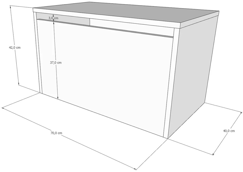 BabyBeds Úložný box - bez vzoru