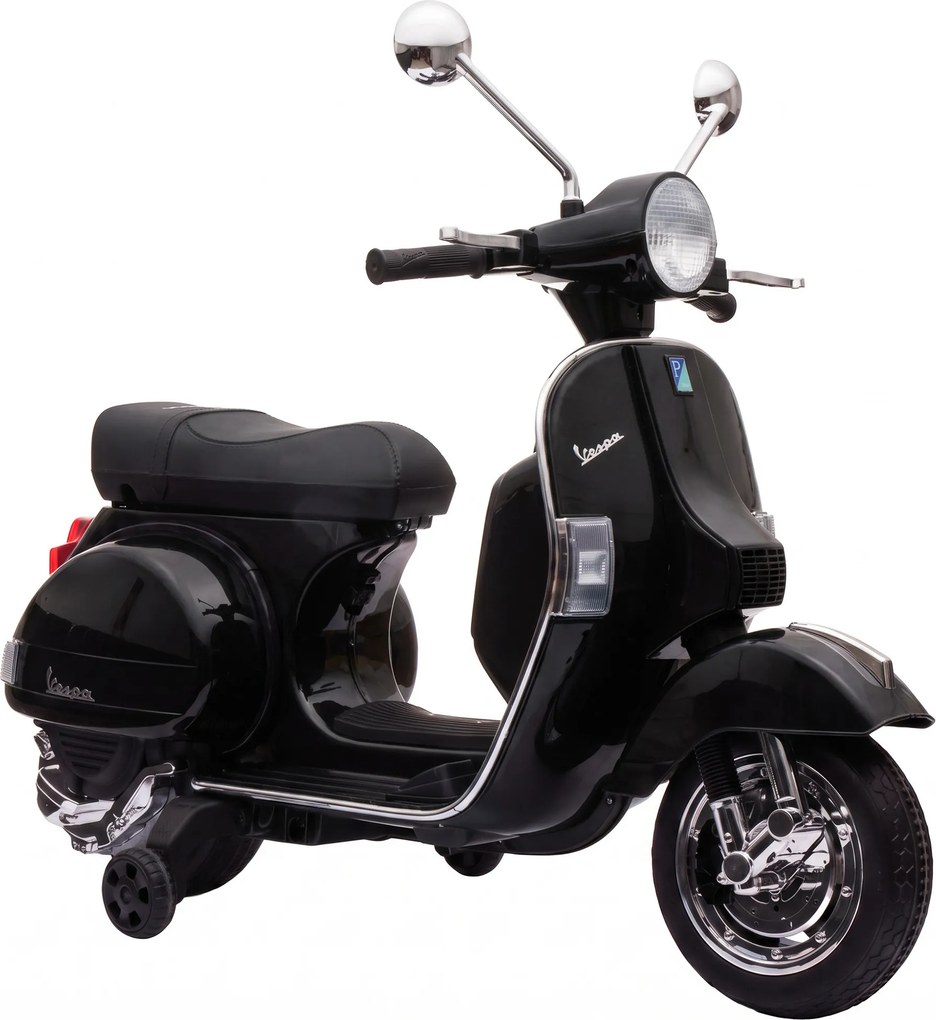 AIYAPLAY dětská elektrická Vespa PX150, Li-ion baterie, černá