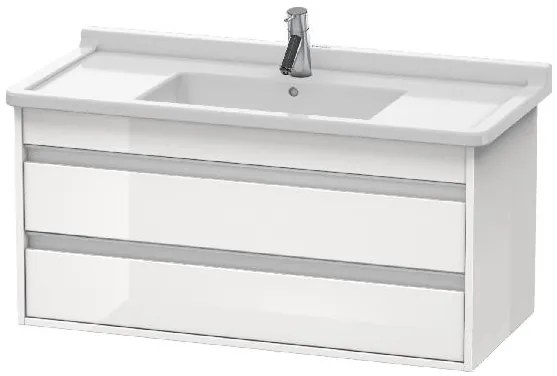 Duravit Ketho - Umyvadlová skříňka 48x100x46 cm, 2 zásuvky, lesklá bílá KT664502222