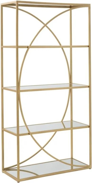 Designová knihovna Fanchon 90 cm zlatá