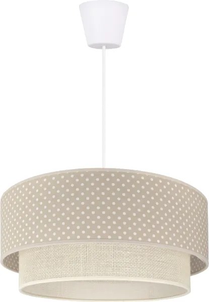 Brilagi-LED Lustr na lanku BOHO BOBO 1xE27/60W/230V pr. 40 cm puntíky béž./krém.