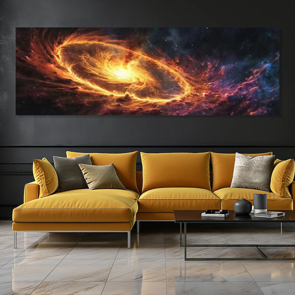 Obraz na plátně - Galaxie Neufier FeelHappy.cz Velikost obrazu: 210 x 70 cm