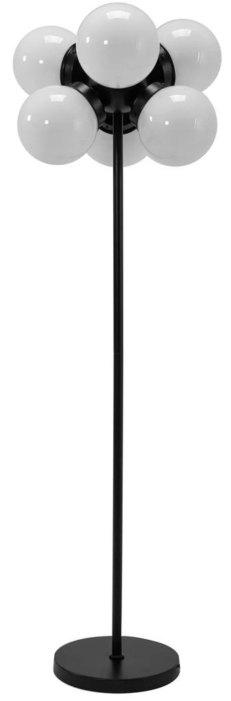 Toolight - Podlahová lampa 6xE27 APP905-6F, černá-bílá, OSW-03204