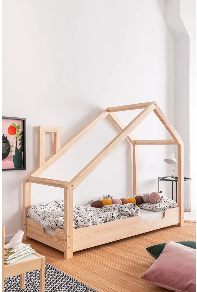Adeko Dětská postel domeček Luna C Velikost postele: 150x70 cm Barva: dekor přírodní dřevo přírodní