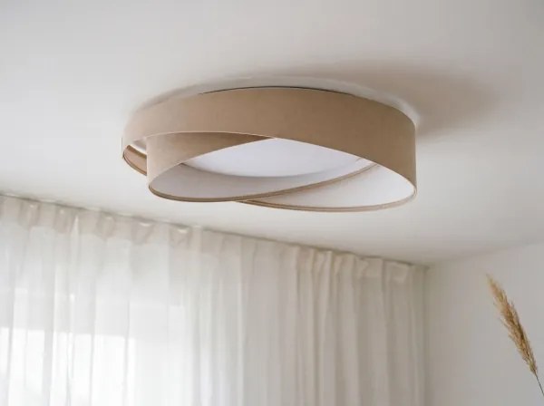LED Stm. stropní svítidlo SM. GALAXY M. LED/24W/230V pr. 55 cm béžová/bílá + DO