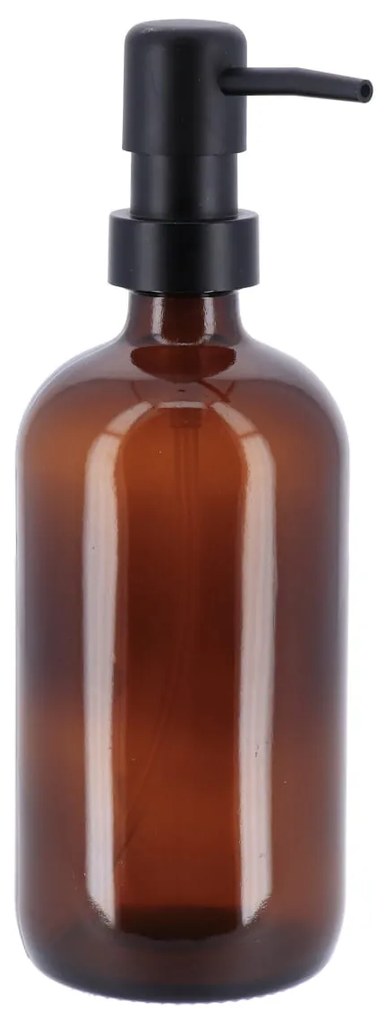 Dávkovač mýdla Amber, hnědá/ s černými prvky, 500 ml