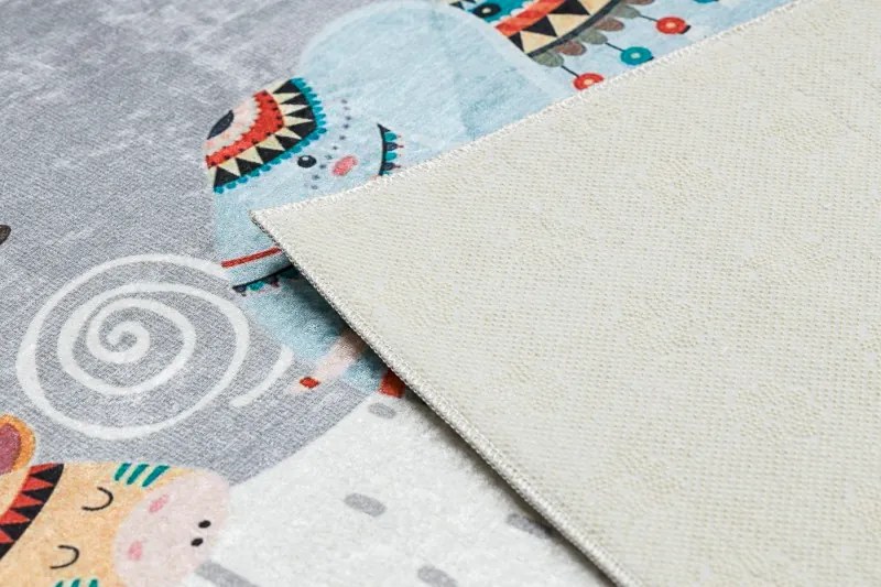 Dywany Łuszczów, Dětský kusový koberec Bambino 2160 Indian grey, 140x190, vícebarevná, dětský pokoj