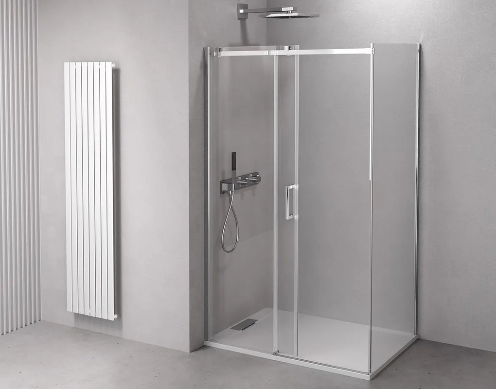Polysan Polysan, THRON SQUARE čtvrtkruhová sprchová zástěna 900x900mm, čiré sklo, pravá, TL2690R-5002