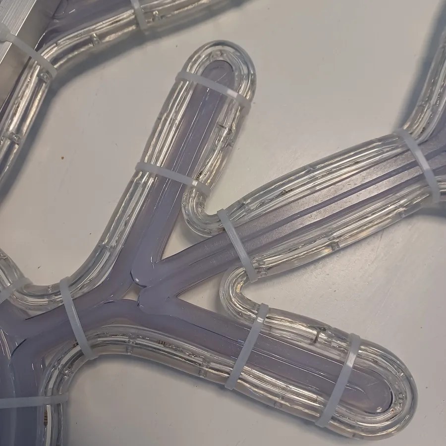 Easy Fix 2D LED světelná vločka IX, Ø 80 cm, ledově bílá, závěsný, 3D tisk