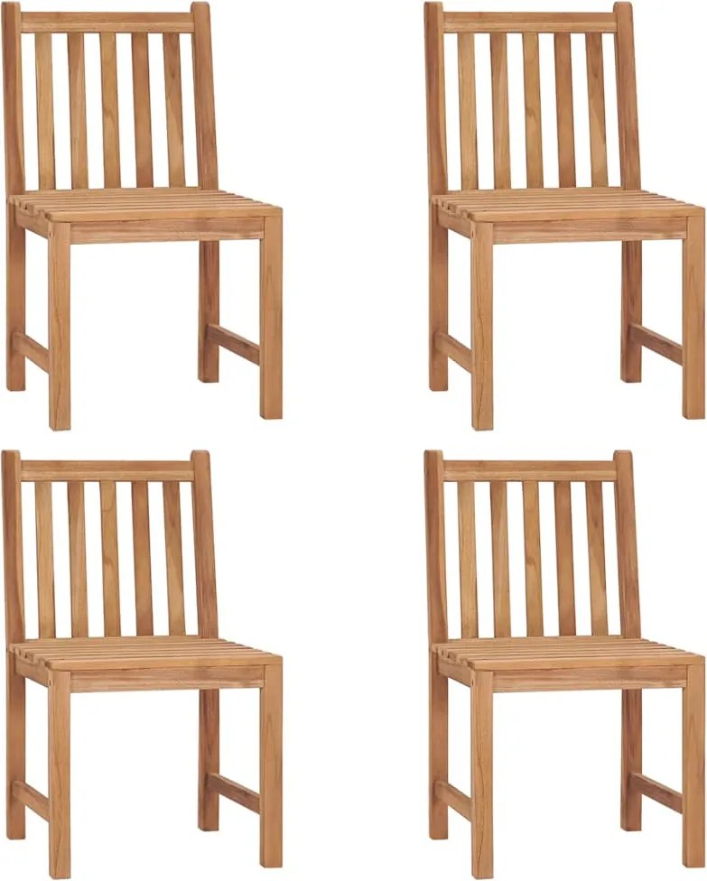Zahradní židle 4 ks s poduškami masivní teak 3073102