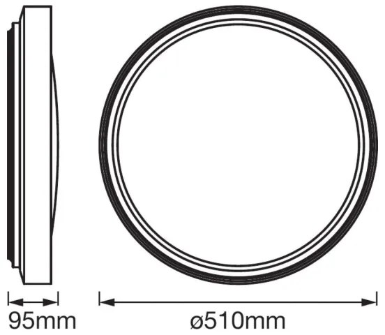 Ledvance - LED Stropní svítidlo se senzorem PLATE LED/32W/230V 3000K