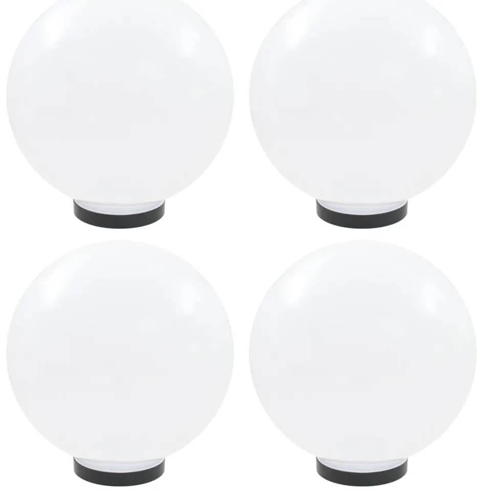 Kulovité LED lampy 4 ks koule 30 cm PMMA 277143