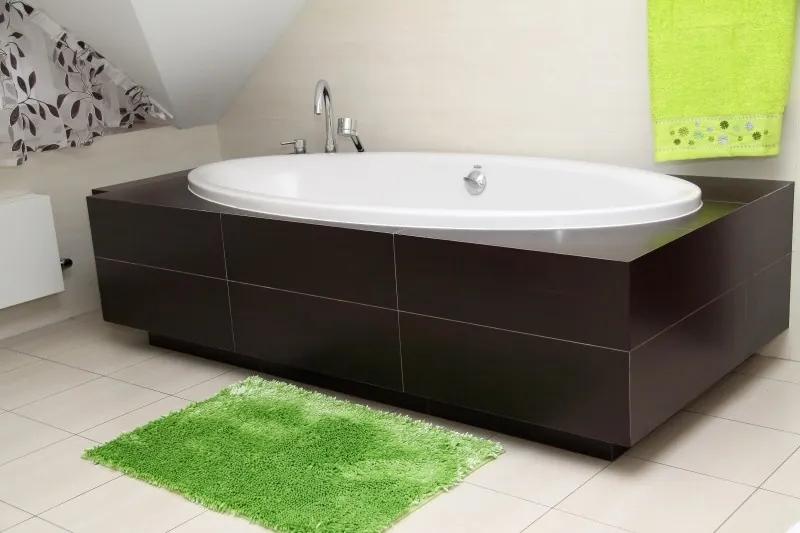 Zelená koupelnová předložka