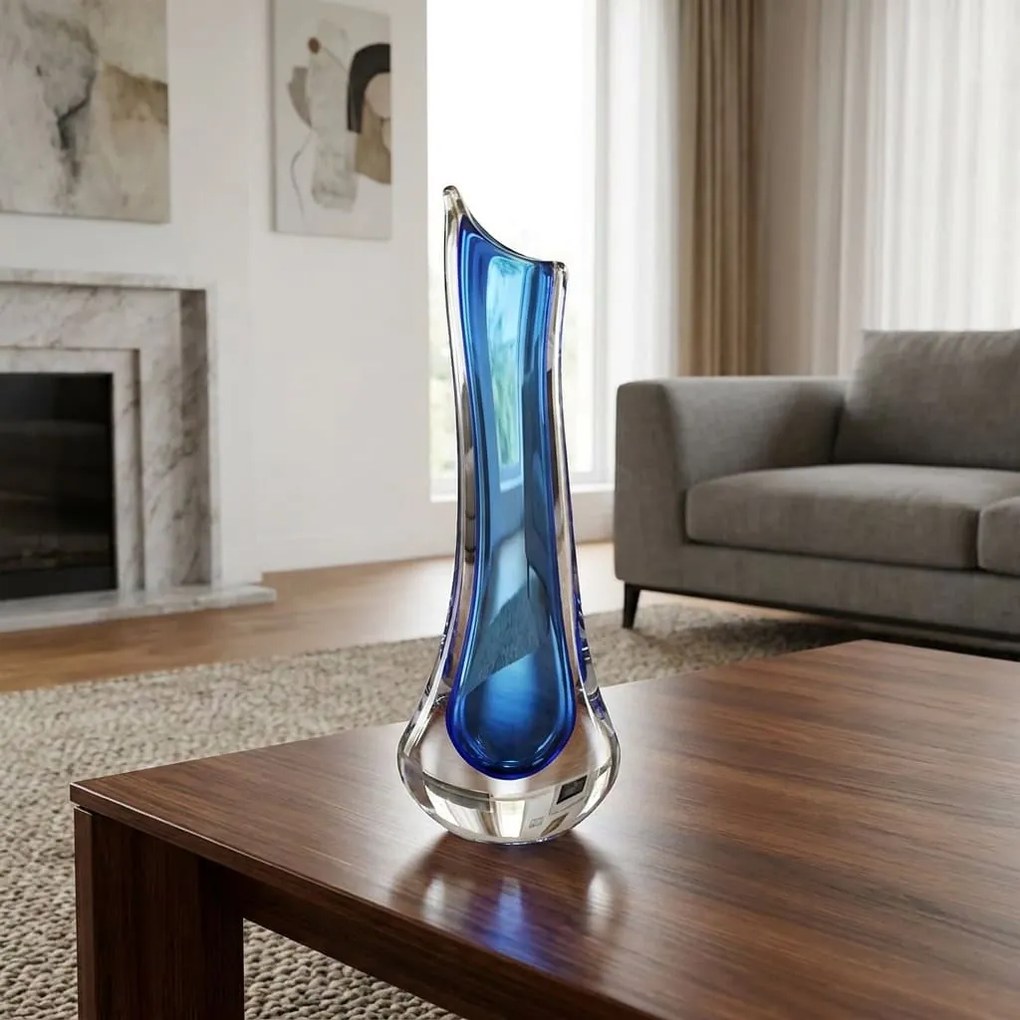 Skleněná hutní váza model 54, Růžová, 26 cm | České hutní sklo od Artcristal Bohemia