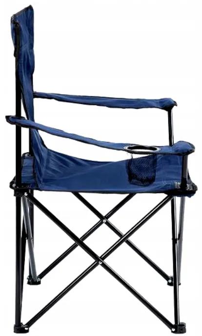 Skládací židle s vysokým opěradlem 82x85x42cm šedá