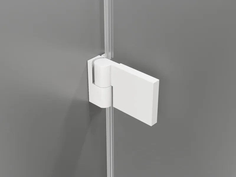 Mexen Lunar-B sprchové dveře otočné levé 80 cm, transparentní, bílé - 832-080-000-20-00-L