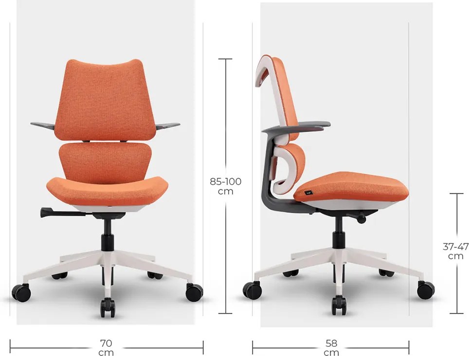 Ergonomická dětská židle MOSH Airflow 396 – oranžová