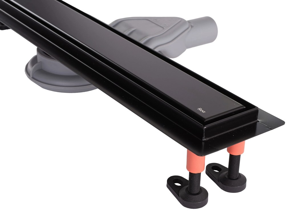 Rea NEOX Superflow, odtokový sprchový žlab 60 cm, černá matná, REA-G7805