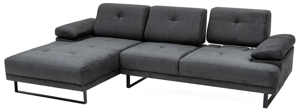 Hanah Home Třímístná pohovka MUSTANG antracitová levá 560ARE1219