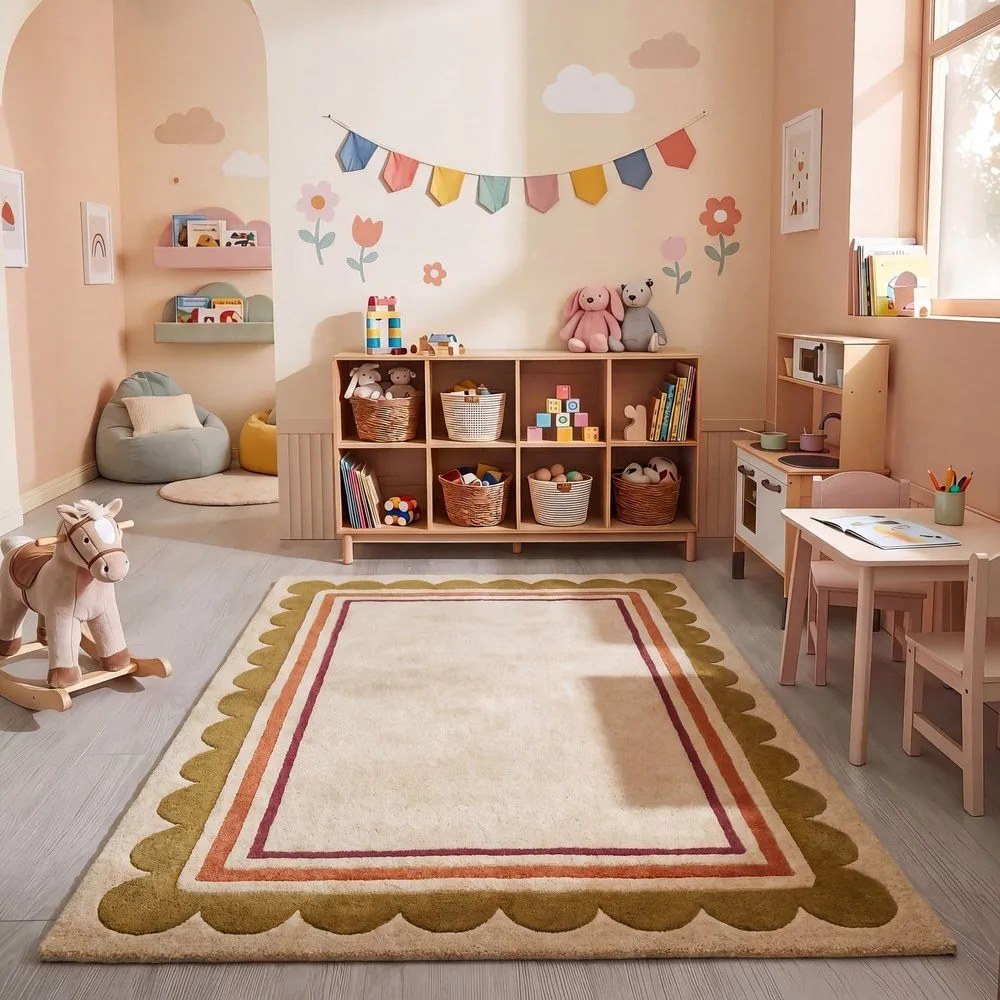 Ručně tkaný vlněný koberec v přírodní barvě 120x170 cm Lois – Flair Rugs