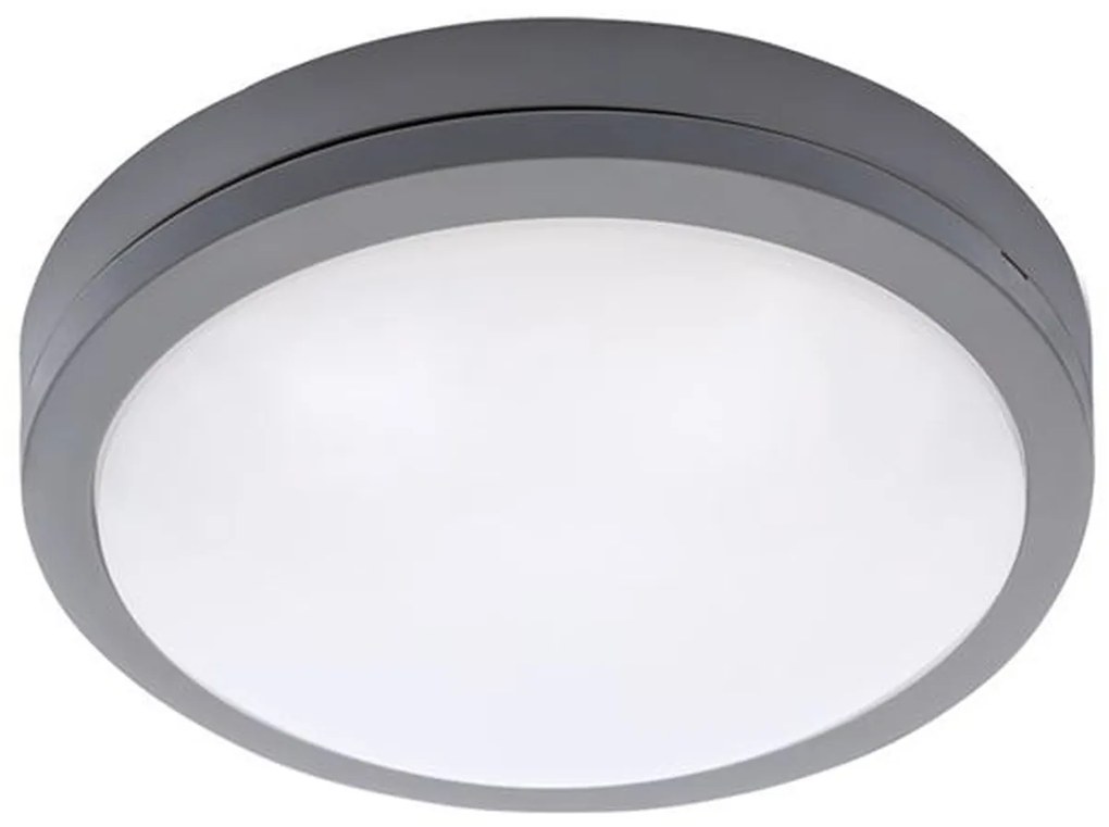 Šedé LED stropnínástěnné svítidlo 20W IP54