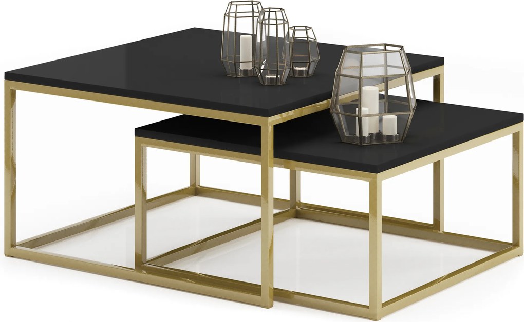 ADRK Furniture Konferenční stolek 2v1 KAMA CT-KAM-G-B