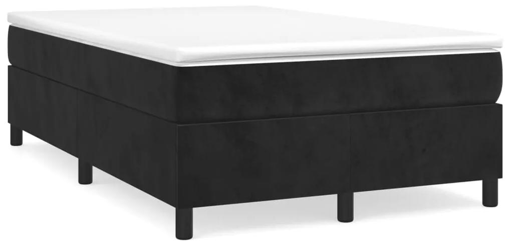 Box spring postel s matrací černá 120 x 190 cm samet,  3269705