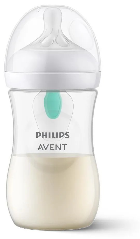 Avent Láhev Natural Philips Response transparentní s ventilem AirFree 260 ml, 1 m+