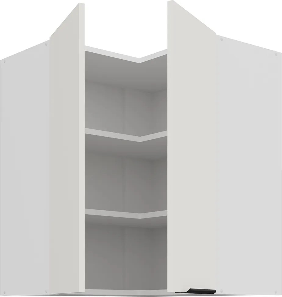 ARIA wh | horní kuchyňská skříňka 60x60 GN-72 2F (90°) rohová s policemi | 60x60 cm | bílá