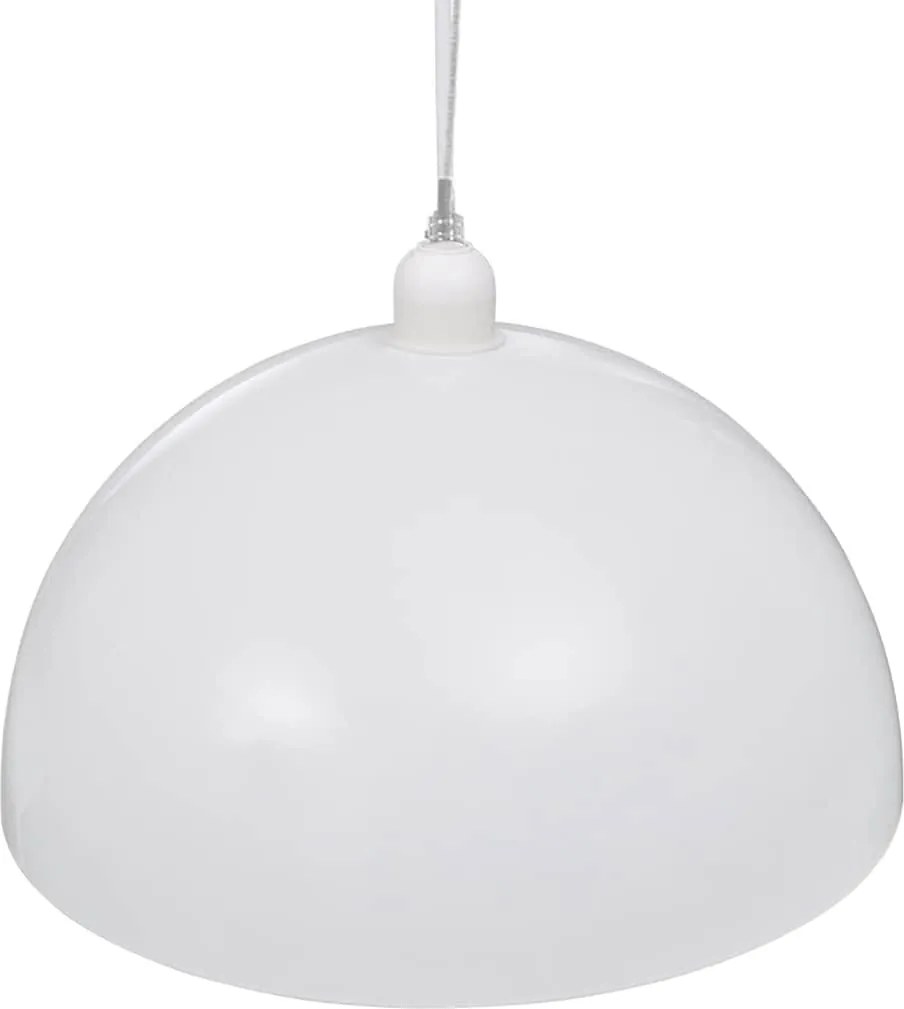 Stropní lampa polokoule 2 ks s nastavitelnou výškou bílá 241114