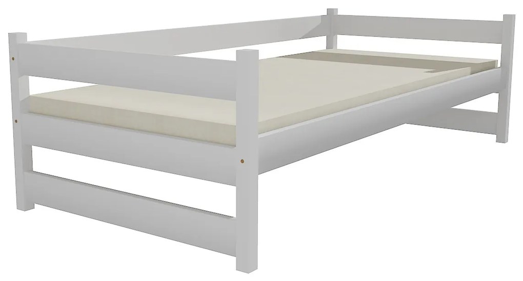 Dětská postel masiv 023 borovice masiv 90 x 200 cm bílá