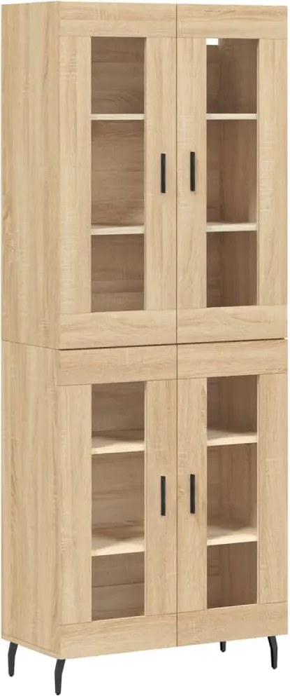 Skříň highboard dub sonoma 69,5 x 34 x 180 cm kompozitní dřevo 3198292