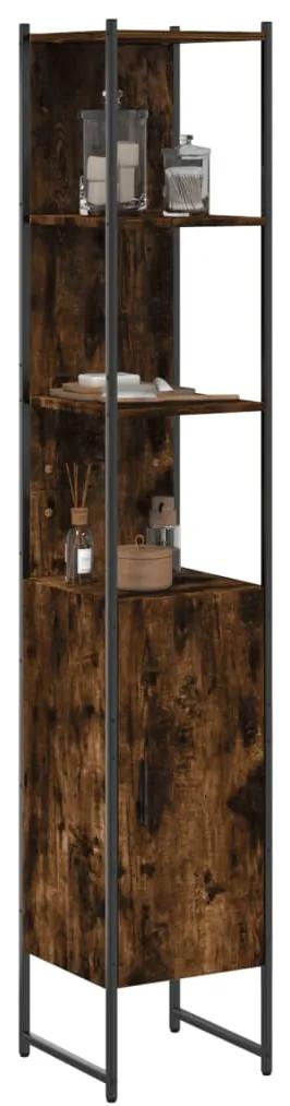 Koupelnová skříňka kouřový dub 33x33x185,5 cm kompozitní dřevo - Default Title