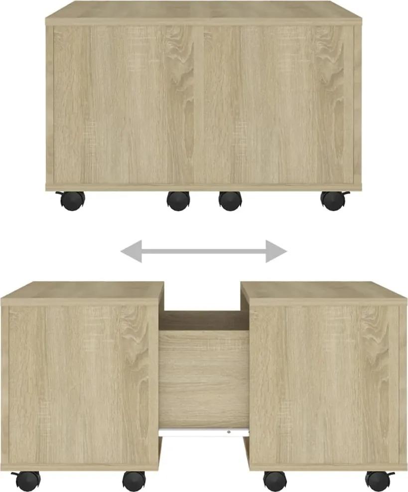 vidaXL Konferenční stolek 60 x 60 x 38 cm dřevotříska [806861] Barva: šedá s vysokým leskem