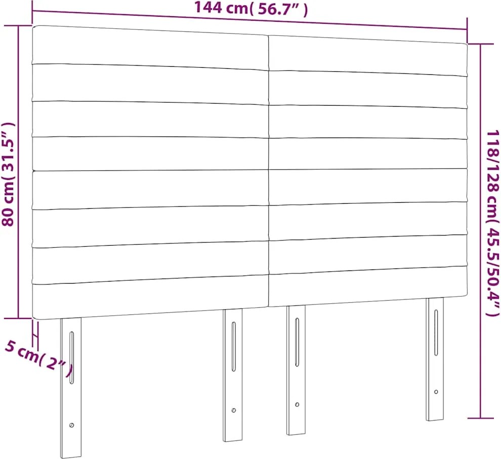 Čelo postele tmavě modré 144x5x118/128 cm sametové 3116524