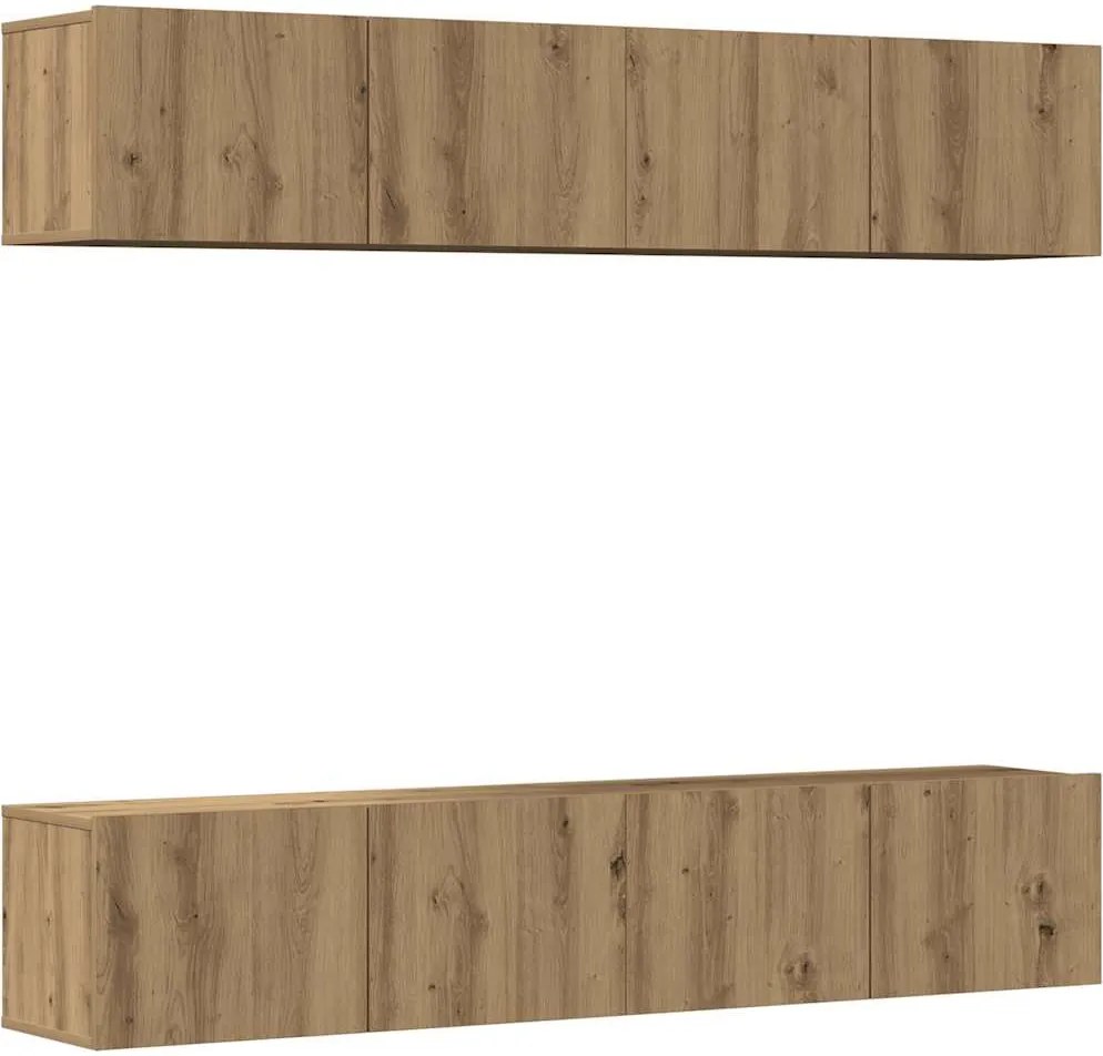 Nástěnné TV skříňky 4 ks dub artisan kompozitní 3328944
