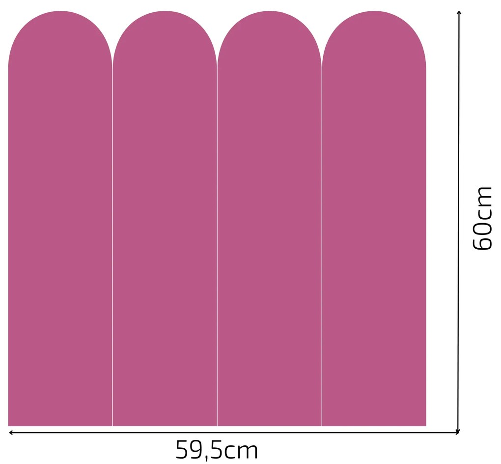 PIPPER. Textilní samolepící tapeta - Oblouk -Bonbónově růžová barva Barva: Bledá, Velikost: 100cm