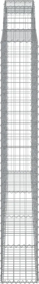 Klenutý gabionový koš 300 x 30 x 200/220 cm pozinkované železo 153510
