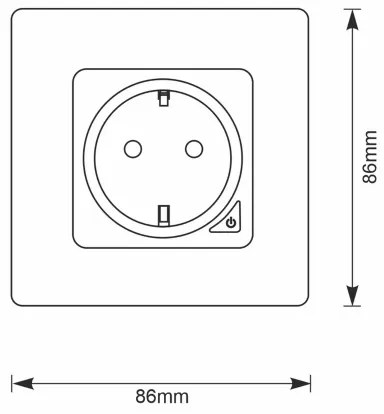 Chytrá zásuvka SMART 3680W/230V/16A Wi-Fi Tuya SCHUKO