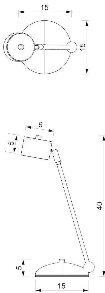 Stolní lampa Arena, 1x tmavě modré kovové stínítko, db/g