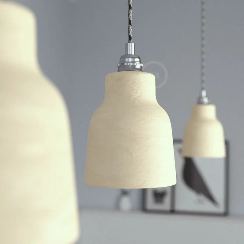 creative cables Keramické stínidlo ve tvaru vázy z kolekce Materia Barva komponentu: Bílá