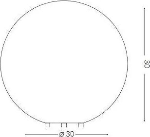ILUX 214009 Venkovní stojací lampa Ideal Lux Doris PT1 D30 214009 30cm - IDEALLUX