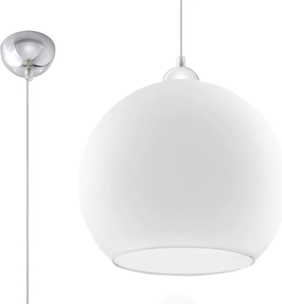Sollux Lighting Závěsné svítidlo BALL bílé