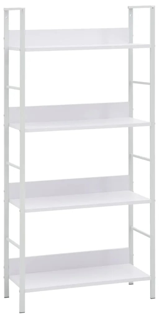 Knihovna se 4 policemi bílá 60x27,6x124,5 cm kompozitní dřevo 288224