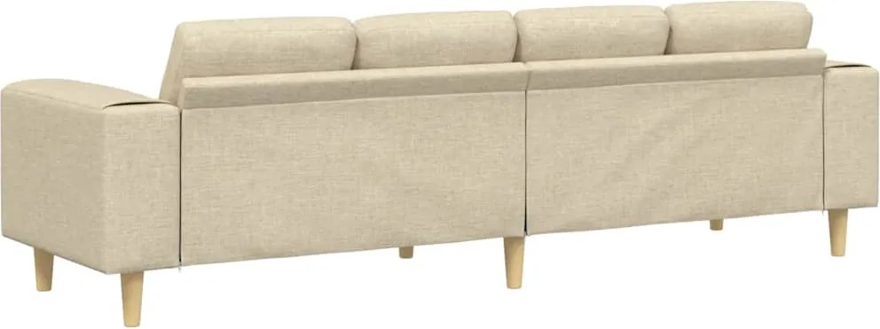 Pohovka do obývacího pokoje Krémová 250 x 77 x 76 cm Polyester 3335087