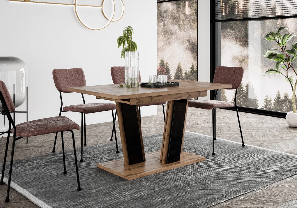 Prospero Rozkládací jídelní stůl MUSS 160 Kombinace barev: MUSS 160 table royal marble black