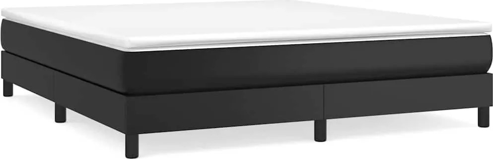 Rám postele s boxspringem černá 180 x 200 cm umělá kůže 3120712